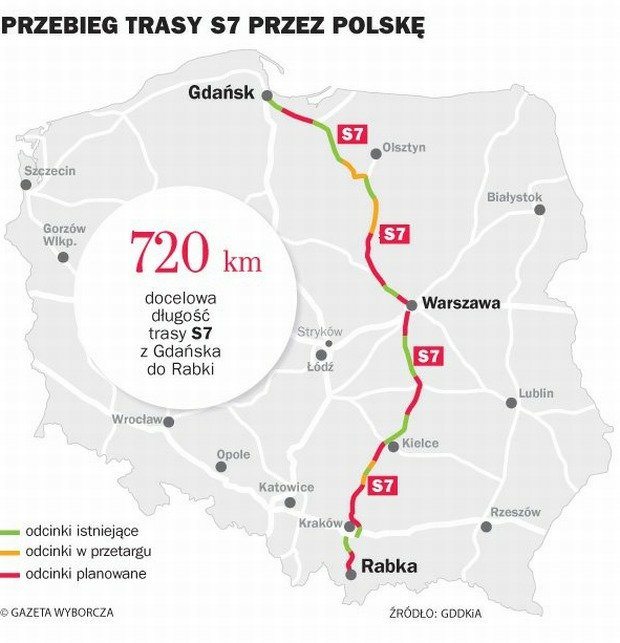 Plany rozszerzenia S7 i na nowe obwodnice | Blog | Naviexpert